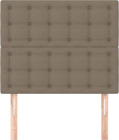 Čelo postele béžové 80x5x118/128 cm látkové 3116744