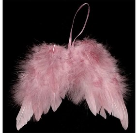 Andělská křídla z peří, barva růžová,  baleno 12ks. Cena za 1 ks AK6108-PINK