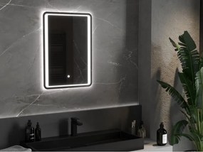 Mexen Zusa osvětlené koupelnové zrcadlo 50 x 70 cm, LED 6000K, proti mlze - 9808-050-070-611-00