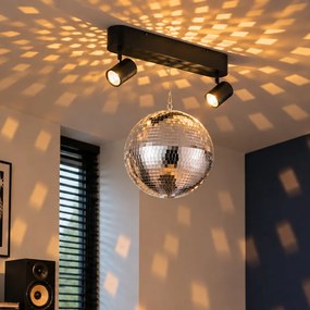 Retro závěsná lampa Discoball vč. LED, 2 světla s dálkovým ovládáním