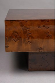 Konferenční stolek v dekoru ořechu v tmavě přírodní barvě 90x90 cm Quinn – Dutchbone