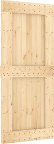 vidaXL Posuvné dveře s kováním 90 x 210 cm masivní borové dřevo [3203113]