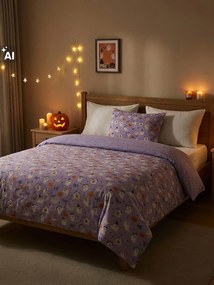 Sinsay - Sada ložního prádla s halloweenským motivem - fialová
