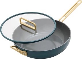 GreenPan Nepřilnavá keramická soté pánev s poklicí, Stanley Tucci, Ø 30 cm, tmavě zelená CC008980-004