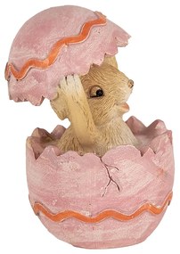 Dekorace králík v růžovém vejci - 6*6*8 cm