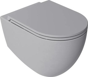 Isvea Isvea, INFINITY závěsná WC mísa, Rimless, 36,5x53cm, stone grey, 10NF02004-2V