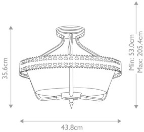 Elstead CROWN-SF - Přisazený lustr CROWN 3xE27/60W/230V