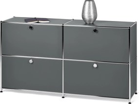 Tchibo - Odkládací skříňka »Cn3« se 4 výklopnými dvířky - barva: chrom