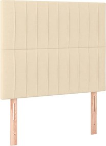 Box spring postel s matrací krémová 90x200 cm textil 3136730