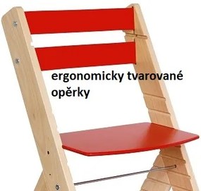WOOD PARTNER Rostoucí židle pro školáky Vendy lak/červená