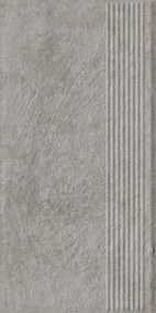Ceramika Paradyz Dlažba Carrizo Grey Struktura Klinker Schodovka Přímá 30x60 - 167982