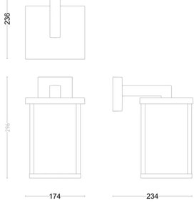 Philips - Venkovní nástěnné svítidlo BELLINI 1xE27/25W/230V IP44