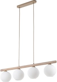 TK Lighting Závěsný lustr Virlo s dekorem dřeva pro žárovku 4x E14 TK11080