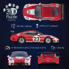 Ravensburger 3D Puzzle Iconics: Porsche 911 GT3 Cup Salzburg design /