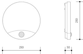 Svítidlo Panlux OLGA S LED 10W s pohybovým senzorem PN32300003 neutrální bílá 4000K