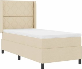Postel s boxspringem s polštářem Krémová 200 x 100 cm textil 3341698