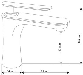 Mexen Trinity - BATERIE UMYVADLOVÁ, Černá,72600-70