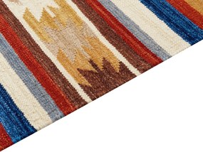 Vlněný kelimový koberec 80 x 150 cm vícebarevný JRARAT Beliani
