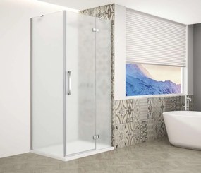 Gelco Trinity - Sprchový kout 90x80 cm, pravé, matné sklo/chrom GT5680-90MR-CH
