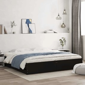 vidaXL Rám postele se zásuvkami 180x200 cm kompozitní dřevo [3207252] Barva: Černá