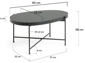 Konferenční stolek marsh 82 x 55 černý MUZZA