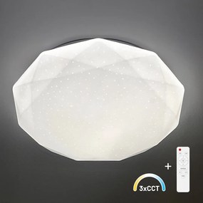 Stropní LED svítidlo Hex, 1x LED 72w, 3000-6000k, (fi 50 cm), w, s ovladačem