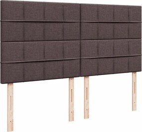 Box spring postel s matrací tmavě hnědá 180x200 cm textil 3291362