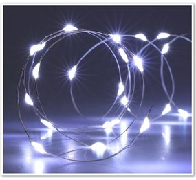 Světelný drát Silver lights 40 LED, studená bílá, 195 cm