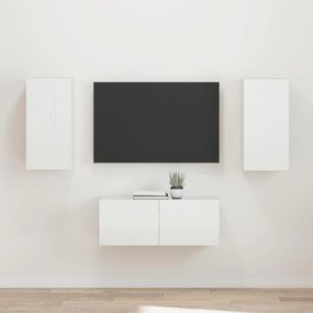 Sestava TV skříněk 2 ks Vysoce lesklá bílá Kompozitní dřevo 3408965