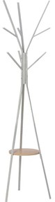 Věšák na šaty stojací, 3 tyče, 9 háčků, bílý, 180 cm 831-174WT