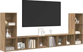 Sestava TV skříněk 4 ks Artisanový dub Kompozitní dřevo 3393524