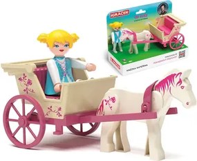 EFKO Igráček Kněžna Kateřina / Figurka s kočárem a koníkem / 7,5 cm /