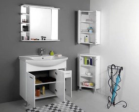 Aqualine, ZOJA/KERAMIA FRESH skříňka rohová 35x78x35cm, bílá, 50321