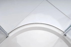 Gelco LEGRO čtvrtkruhová sprchová zástěna dvoukřídlá 1000x1000mm, čiré sklo GL5510