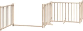 Zábrana pro psy s dvířky skládací 12 panelů 960 cm topol 3155724