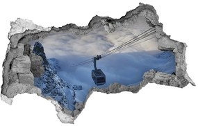 Wallmuralia Díra 3D ve zdi nálepka Kasprov vrch 95x73 cm