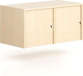 Nástavba pro skříně FRAME, 2x dveře, 872 x 450 x 427 mm, cylindrický zámek, bříza