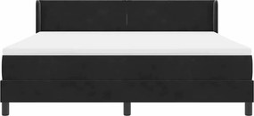 Postel s boxspringem s čelo Černý 200 x 180 cm samet 3341536