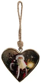 Vánoční dřevěná ozdoba HEART Clayre &amp; Eef 6H2385L
