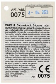 Teddies Sada nádobí s doplňky plast růžová v síťce 20x30x10cm 18m+