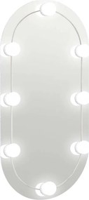 Zrcadlo s LED světly 80 x 40 cm sklo oválné 3102975