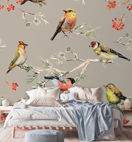 Gario Fototapeta Strom jeřáb a barevní ptáci Materiál: Vliesová, Rozměry: 100 x 100 cm