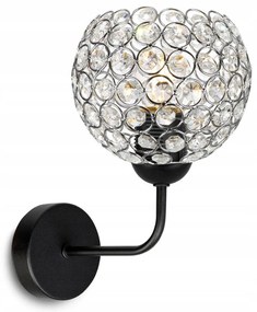 Nástěnné svítidlo Crystal, 1x stříbrné křišťálové stínítko