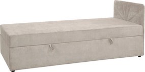Boxspringová postel, jednolůžko, béžová, 90x200, univerzální, SUPA