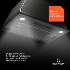 Klarstein Paolo 52, vestavná digestoř, 52 cm, 439 m³/h, LED Touch, A++