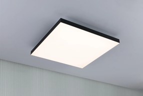 Paulmann 79908 Velora, černý subtilní stropní LED panel Rainbow dynamic RGBW, 19W LED 3000-6500K, 45x45cm, dálkové ovládání