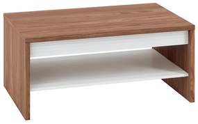 MAXIVA Konferenční stolek - DALLAS 16, ořech/bílá Barva dekorační lišty: bílá