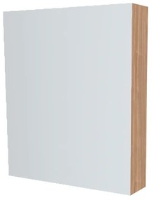 Mereo, Mereo Koupelnová zrcadlová skříňka 60 cm, galerka, 1x dvířka levá, Multidecor, Light Select Walnut, MER-CN798G61LSW1
