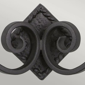 Elstead Rectory RY2A-BLACK kované nástěnné světlo 2xE14 černé