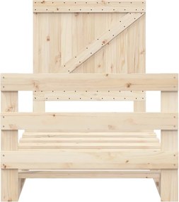 Rám postele s čelem 90 x 200 cm masivní borové dřevo 3281556